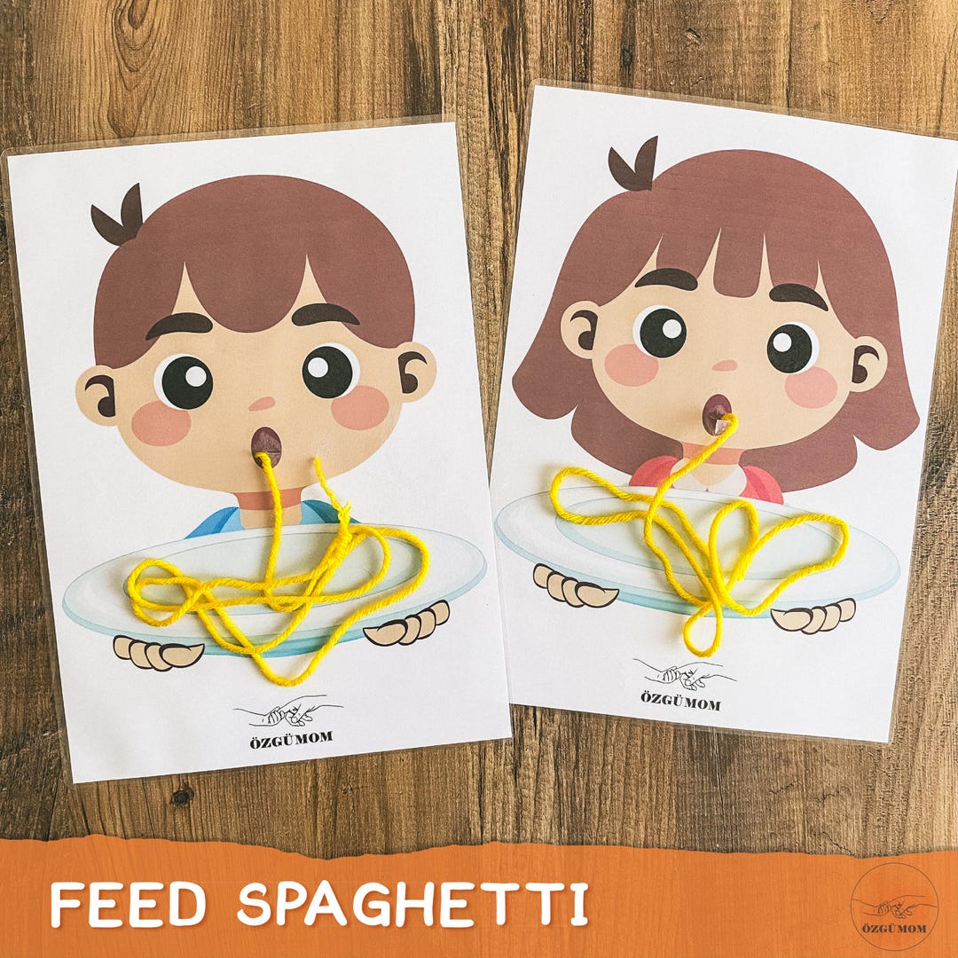 Kids Pasta Fine Motor Activity – Printable Montessori Learning PDF - Etsy