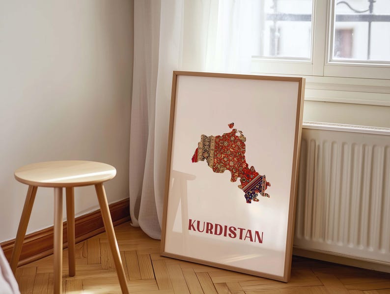 Kurdistan Map Poster – Kurdish Carpet Art, Kurdish, Kurdistan, Kurdish ...