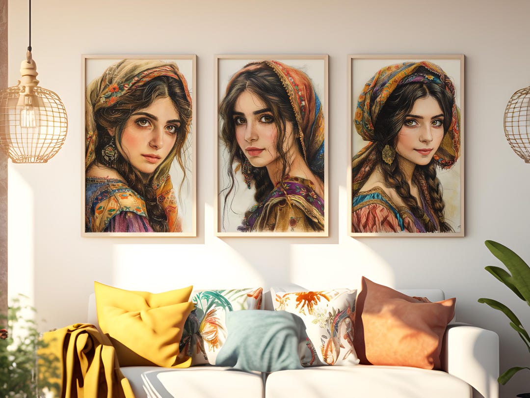 4 Kurdish Women Prints, Kurdish Posters, Kurdish Prints, Kurdistan ...