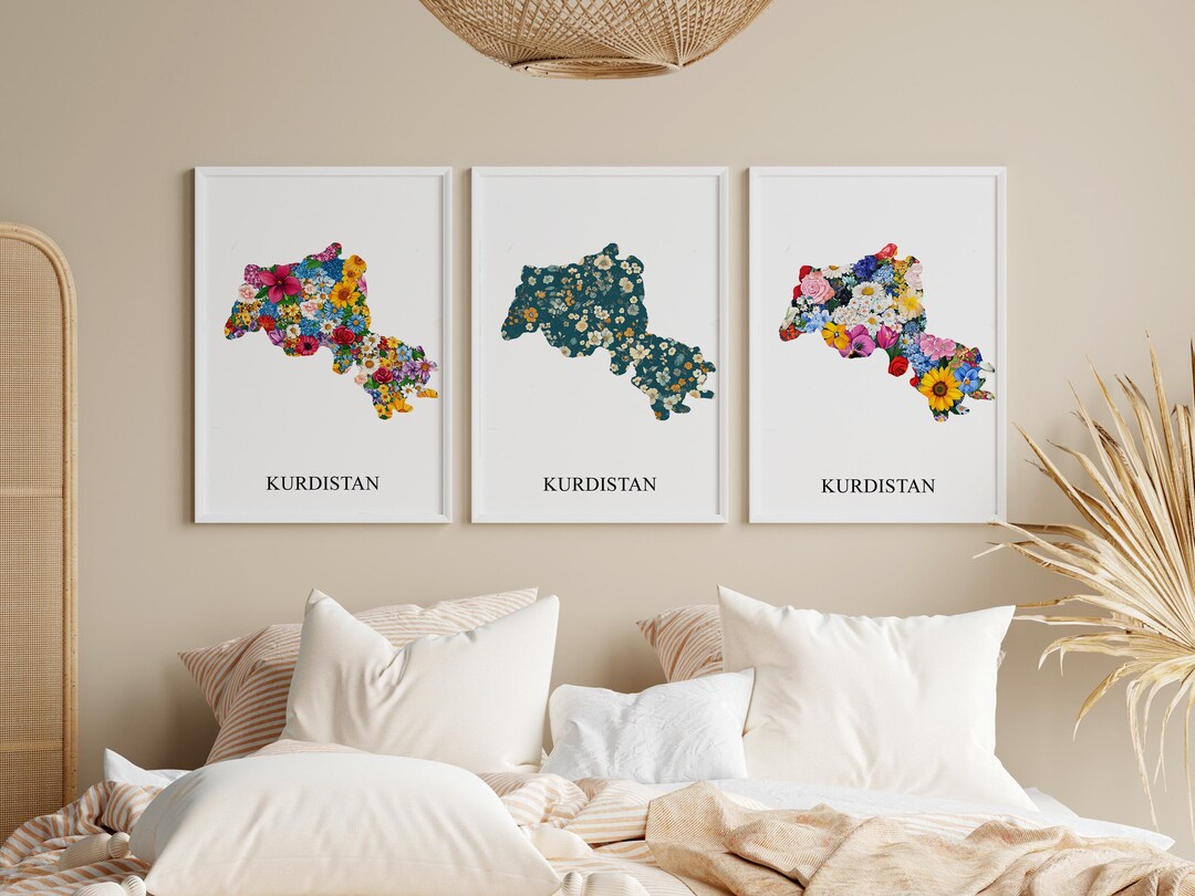 4 Kurdistan Maps, Kurdistan Map, Kurdistan Map Prints, Kurdistan ...