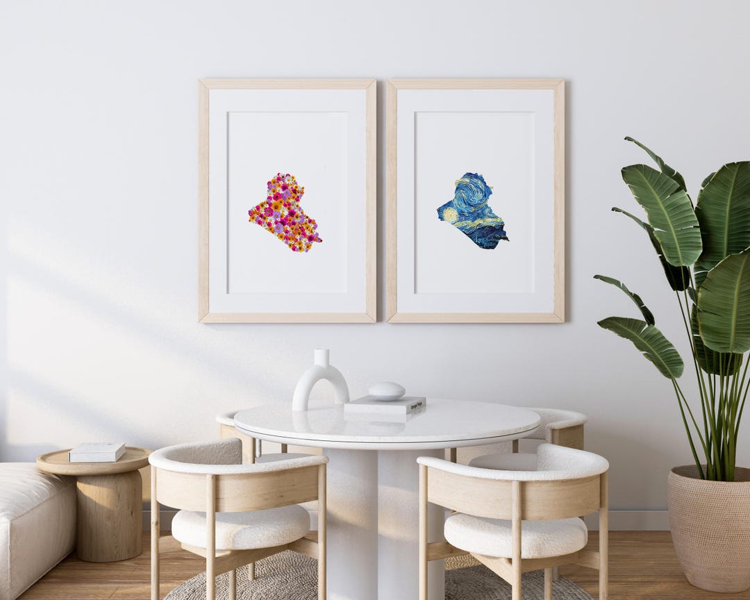 Iraq Map, Iraq Map Made of Flowers, Iraq Map Print, Iraq Map Art - Etsy
