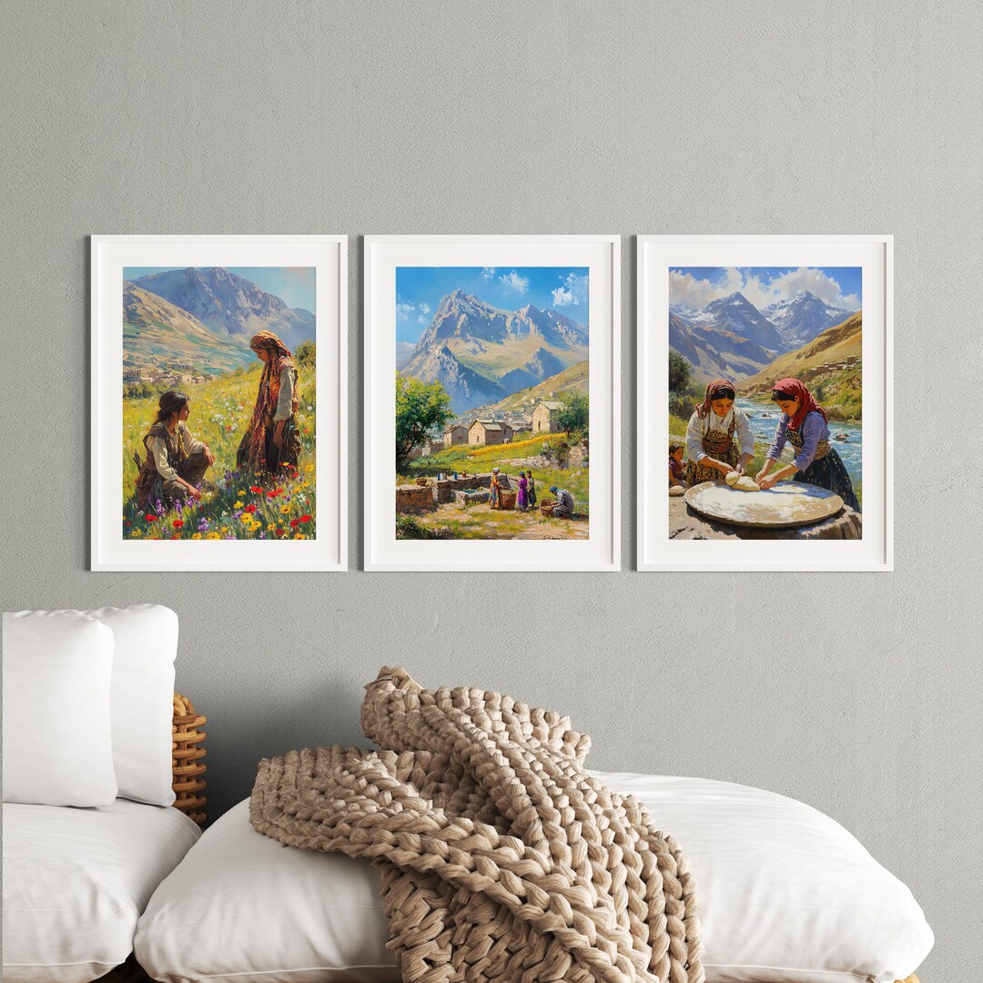3 Kurdish Women in Nature Posters, Kurdish Women Posters - Etsy