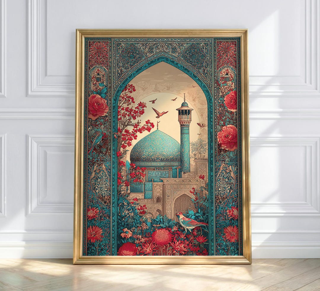 Persian Architecture Poster, Oriental Art, Persian Poster, Persian ...