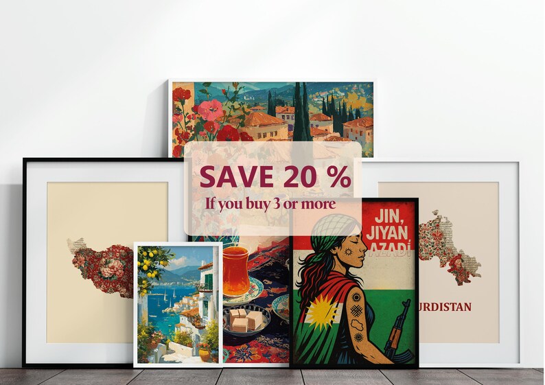 Ottoman Floral Art – Oriental Poster, Turkish Wall Art, Vintage Carpet ...