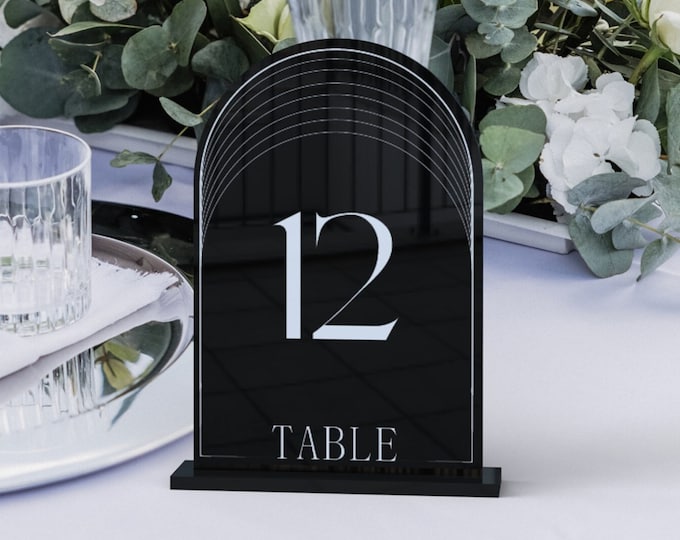 Luxe Acrylic Rectangle Table Numbers Wedding Table Numbers Wedding ...