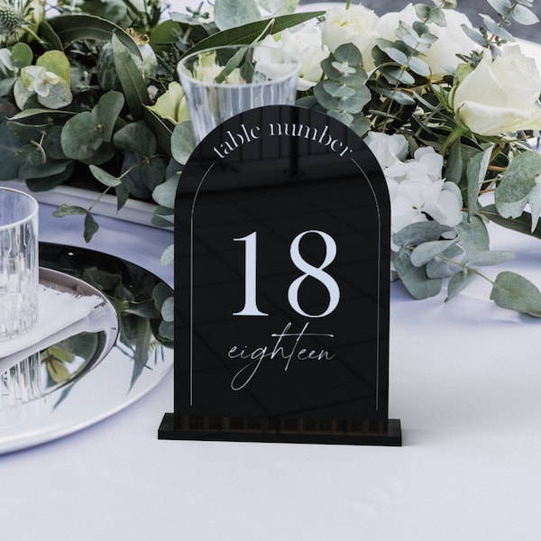 Black Table Numbers - Etsy