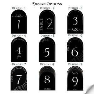 Black Acrylic Table Numbers, Table Numbers Wedding, Wedding Table ...