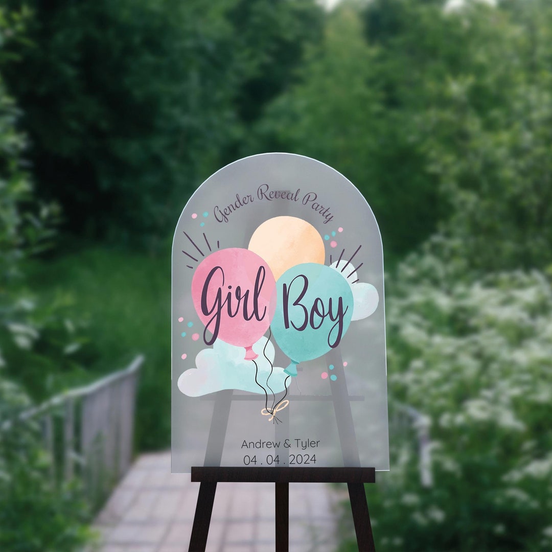 Baby Girl Gender Reveal Sign, Its a Girl Acrylic Sign, Gender ...