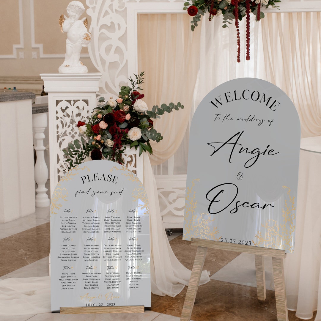 Seating Chart Wedding, Minimalist Wedding Seating Chart, Table Seating ...