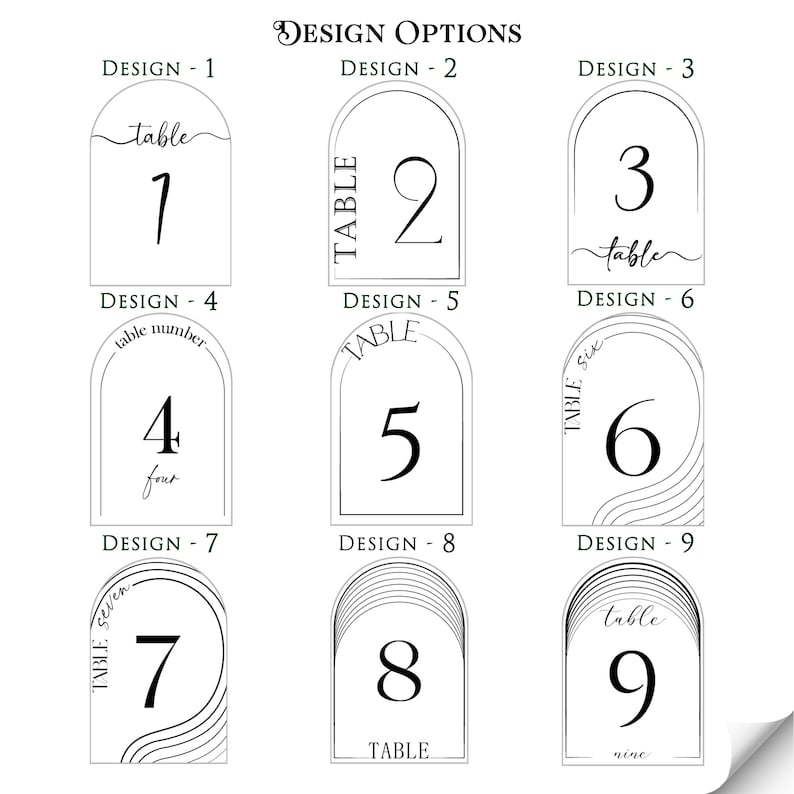 Black Acrylic Table Numbers, Table Numbers Wedding, Wedding Table ...