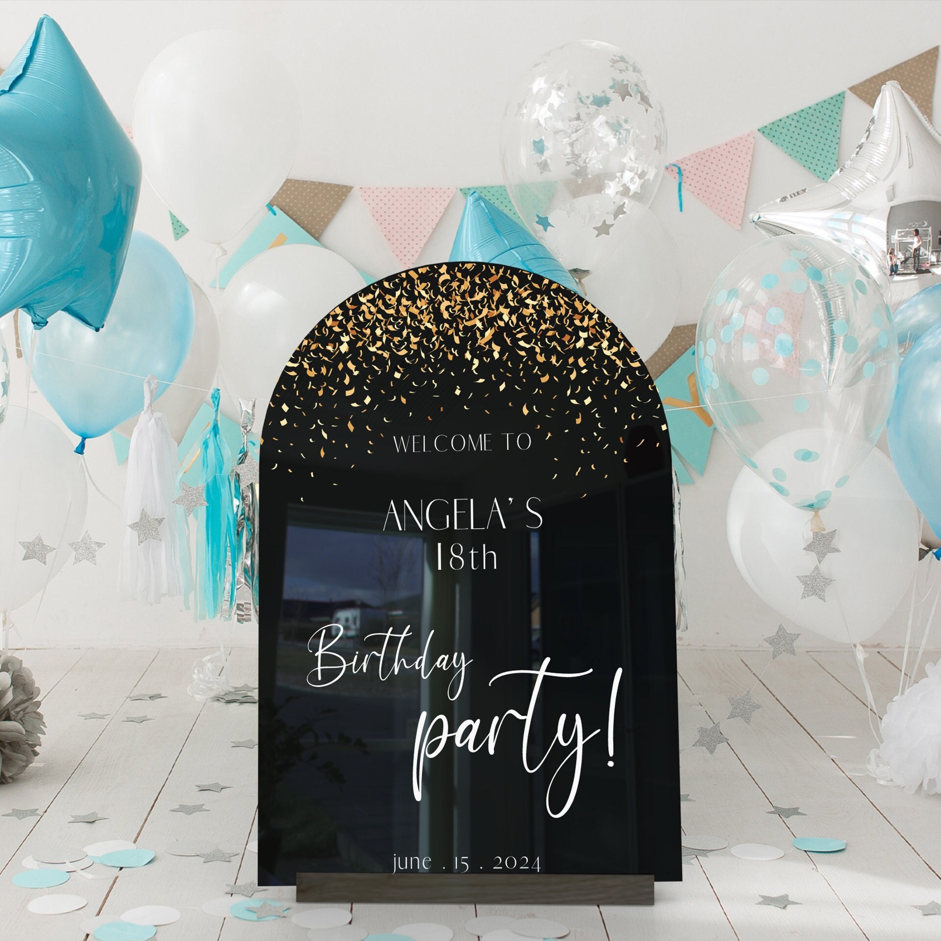 Frosted Acriylic Birthday Sign, Birthday Decorations, Personalized ...