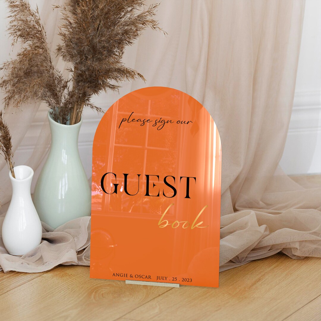 Leave a Message for Guest Book Sign, Acrylic Guest Book for Wedding ...