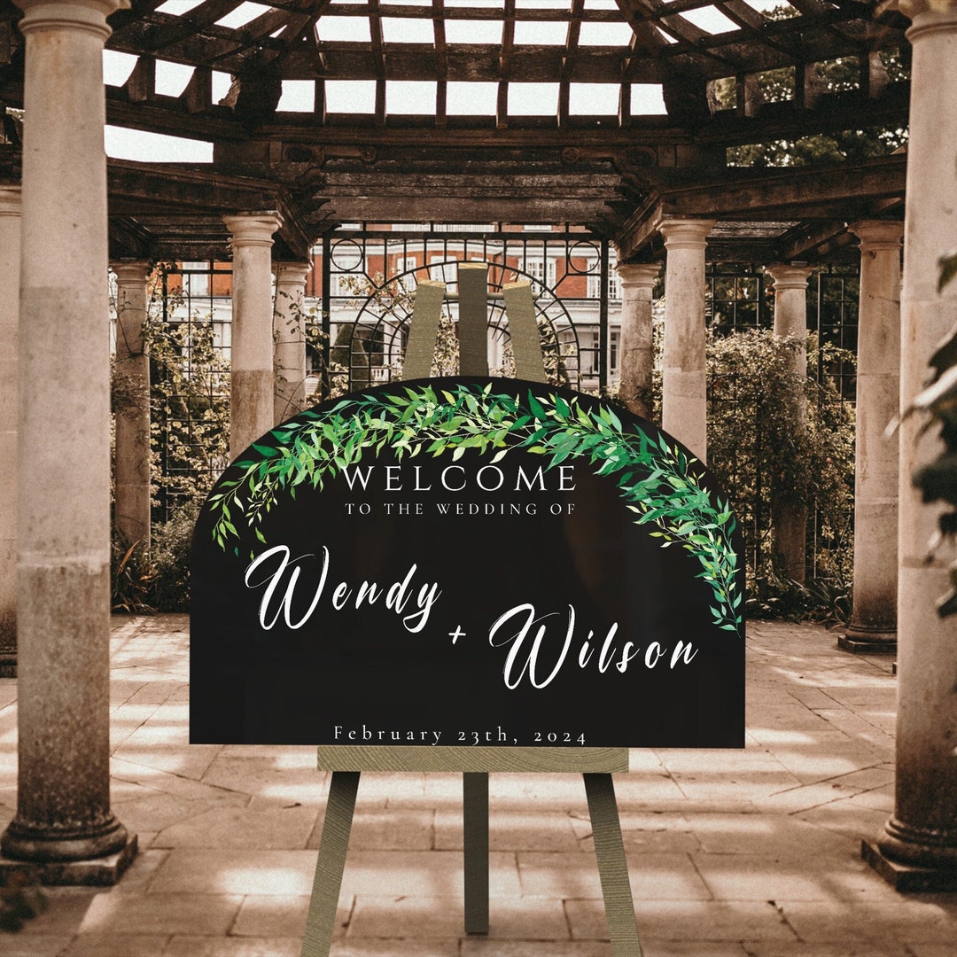 Modern Wedding Welcome Sign, Wedding Entrance Sign, Welcome Wedding ...