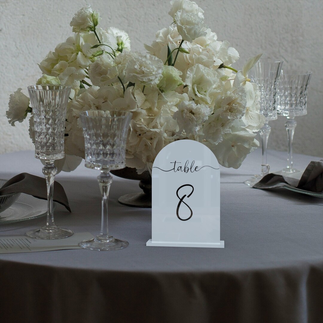 Frosted Acrylic Table Numbers, Table Numbers Wedding, Wedding Table ...