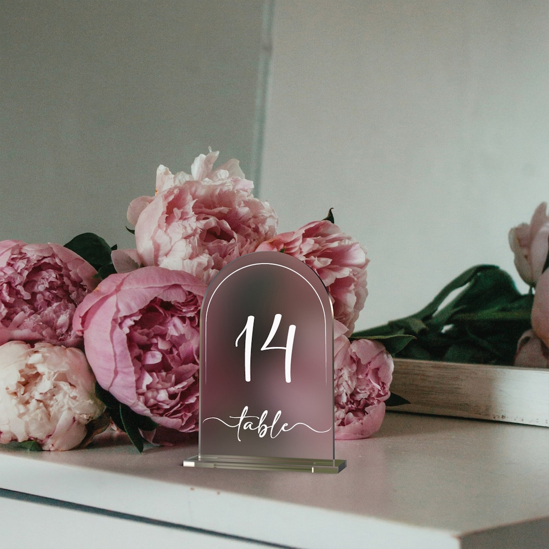 Frosted Acrylic Table Numbers, Table Numbers Wedding, Wedding Table ...