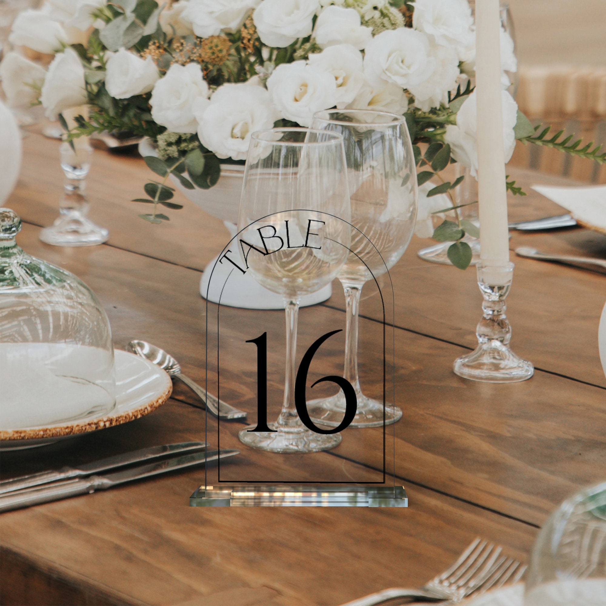 Black Acrylic Table Numbers, Table Numbers Wedding, Wedding Table ...