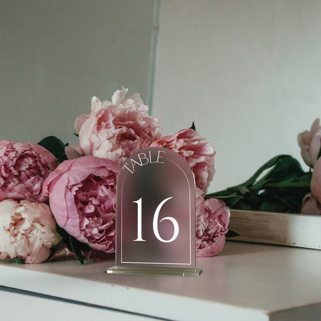 Frosted Acrylic Table Numbers, Table Numbers Wedding, Wedding Table ...