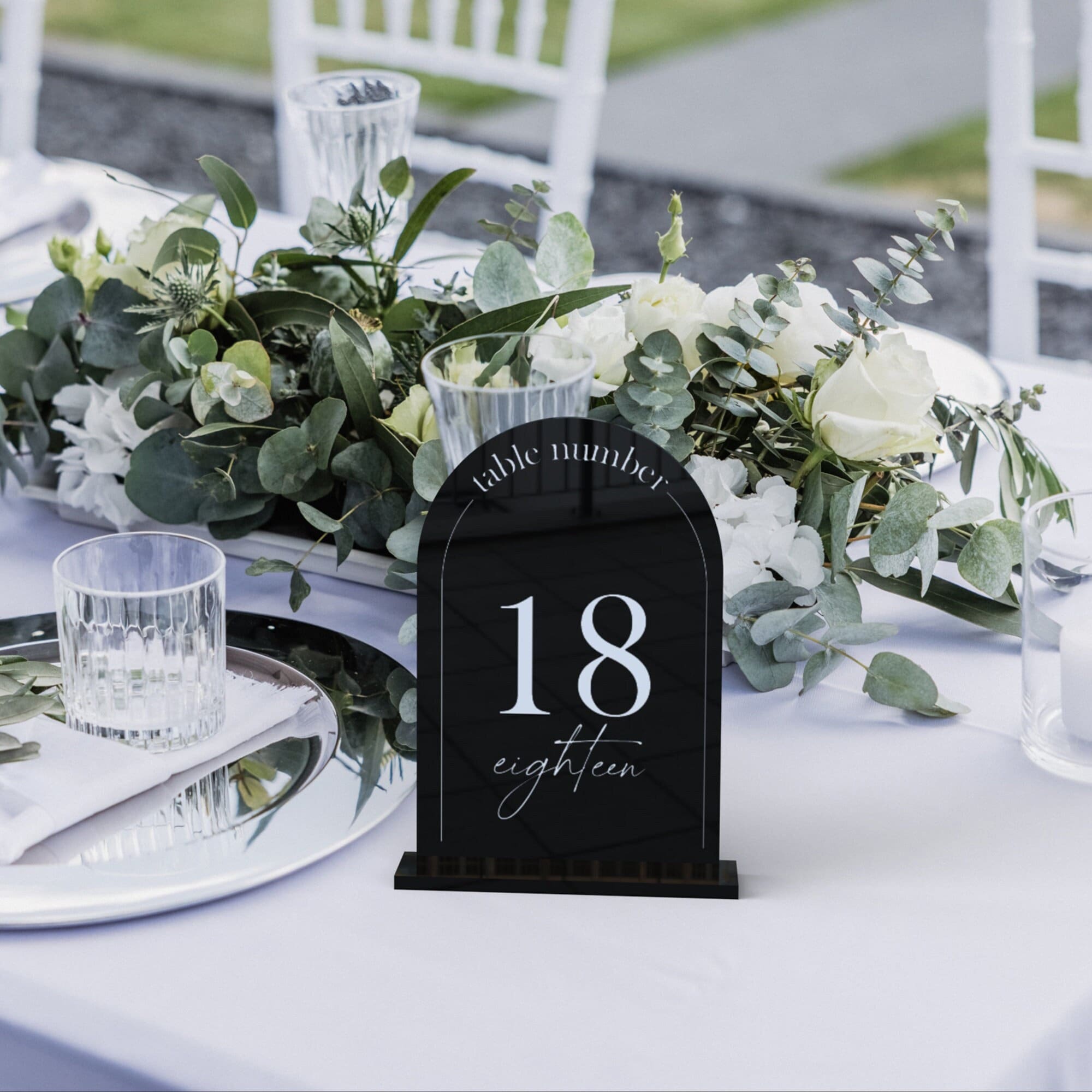 Black Acrylic Table Numbers, Table Numbers Wedding, Wedding Table ...