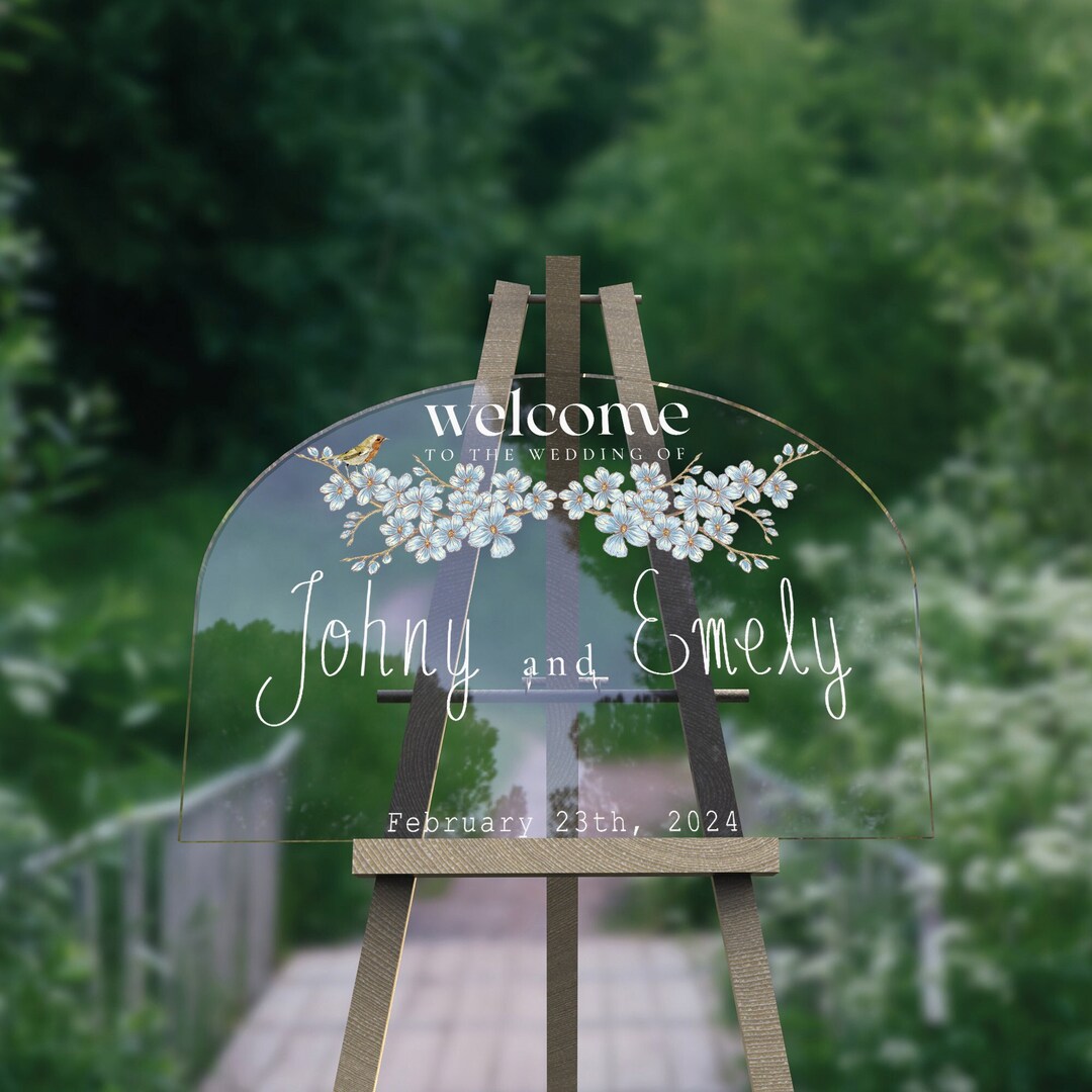 Arch Welcome Wedding Sign, Personalized Welcome to Our Wedding Sign ...