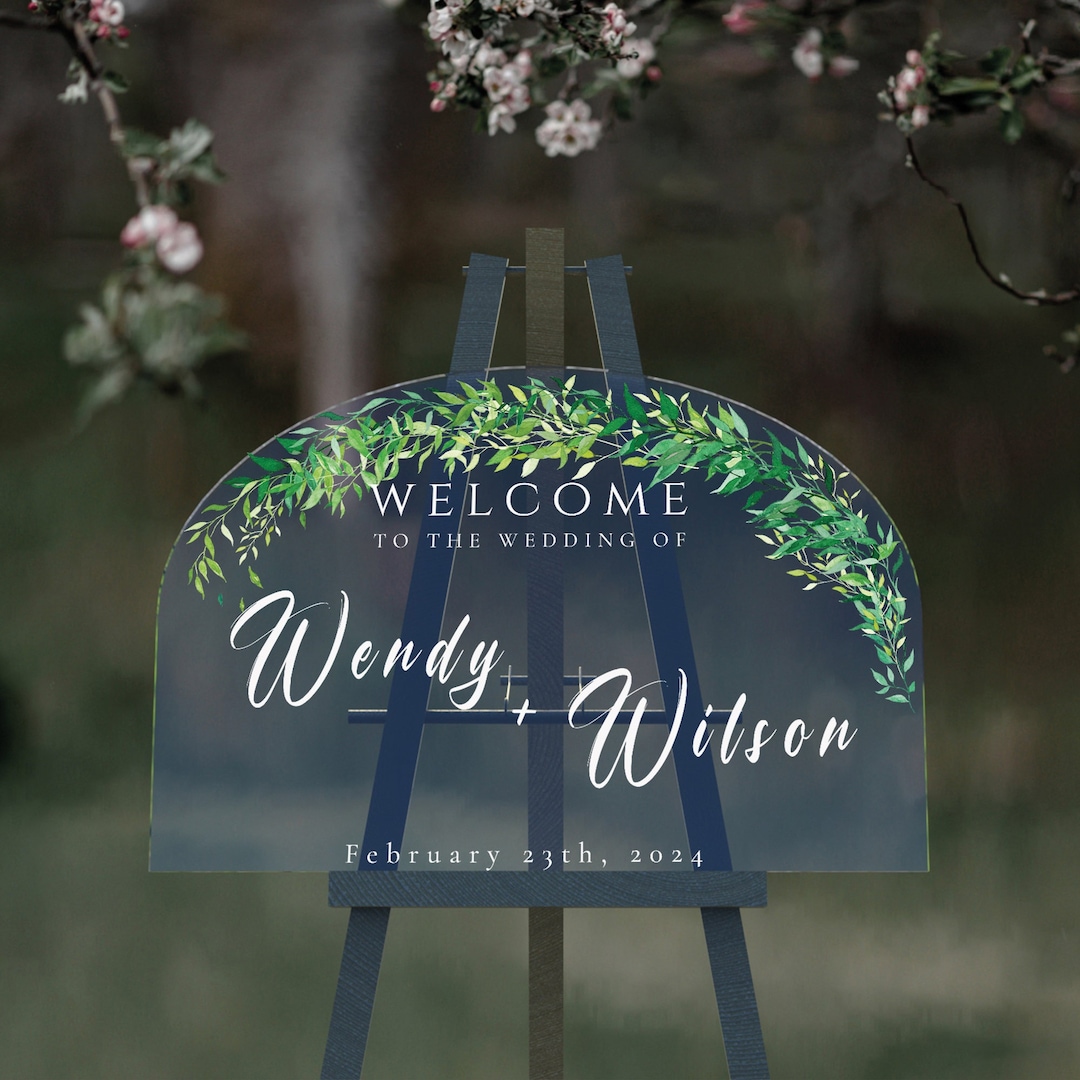 Modern Wedding Welcome Sign, Wedding Entrance Sign, Welcome Wedding ...
