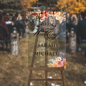 Wedding Entrance Sign, Framed Acrylic, Acrylic Wedding Sign, Wedding ...