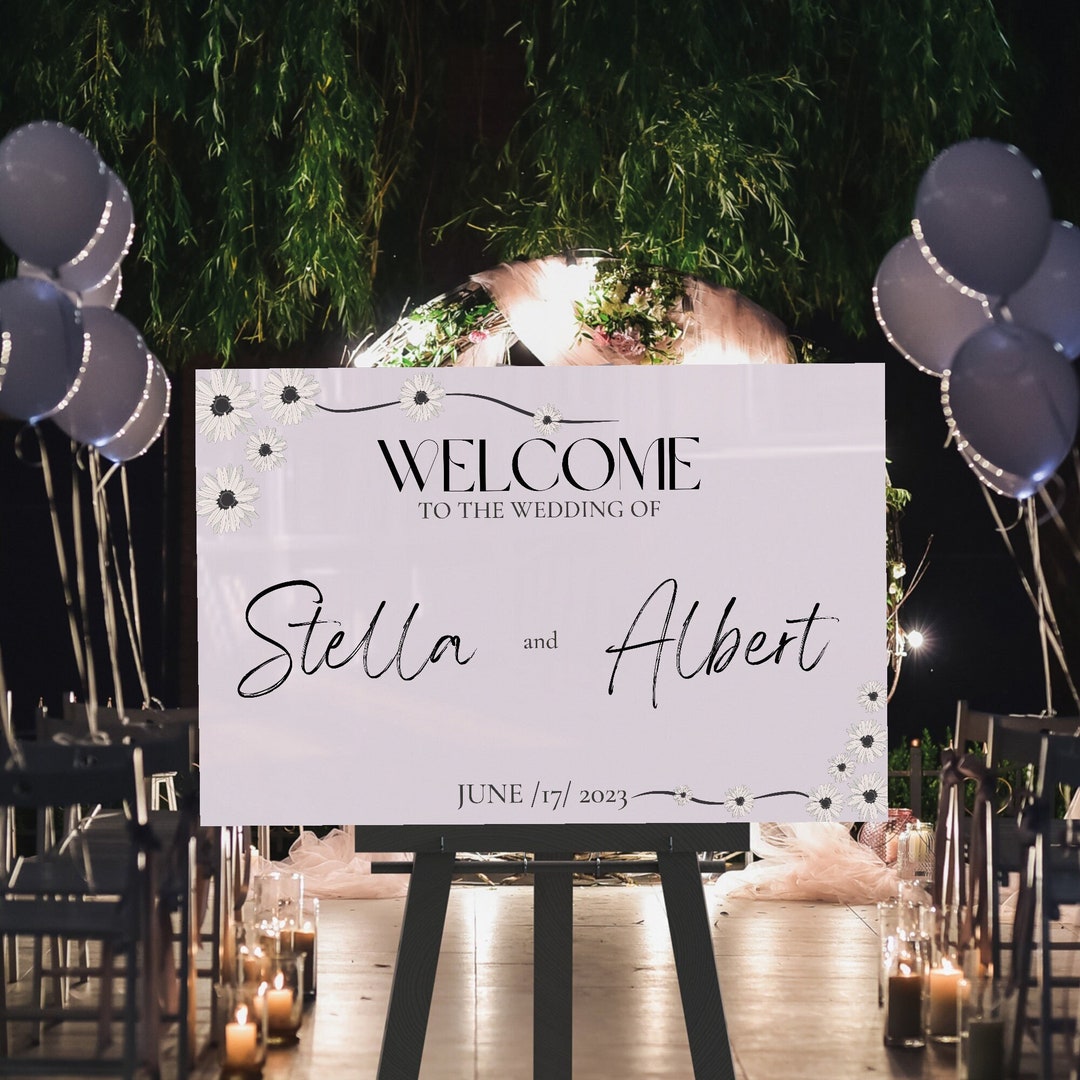 Wedding Entrance Sign, White Acrylic Sign, Acrylic Wedding Sign ...