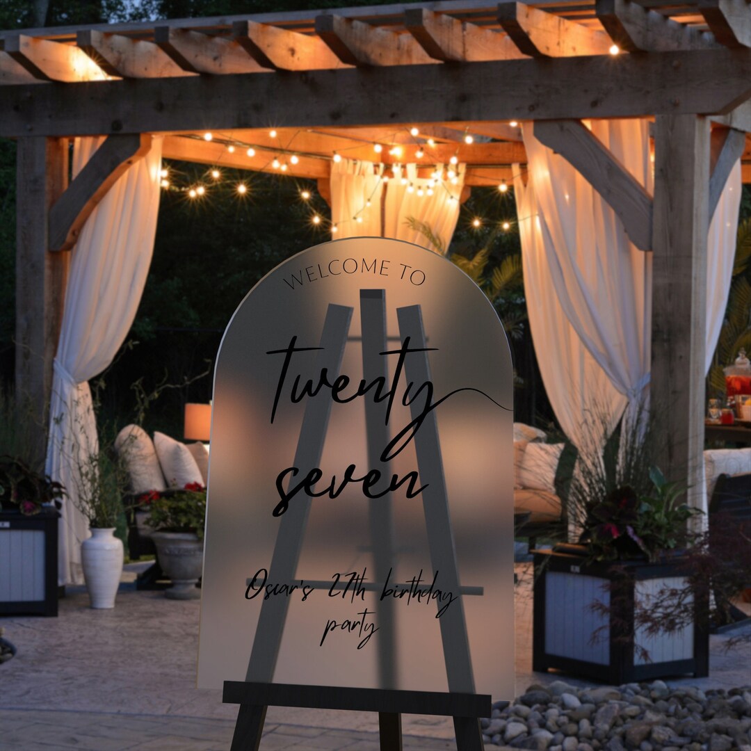 Custom Acrylic Birthday Sign: Personalized Party Decor - Etsy