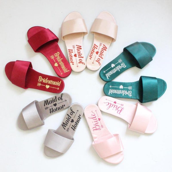 Satin Slippers - Etsy