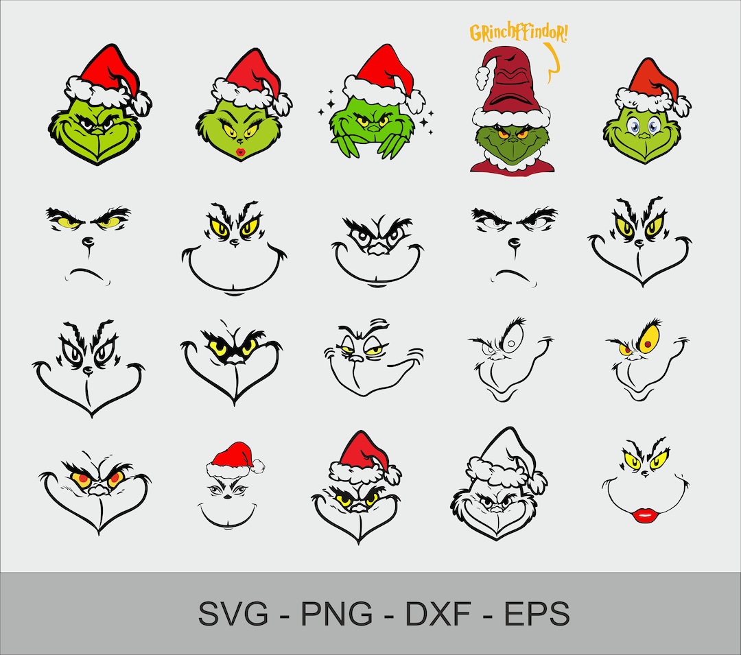 Grinch Face Svg, Grinch Hand, Grinch SVG Bundle, Grinch Ornament ...