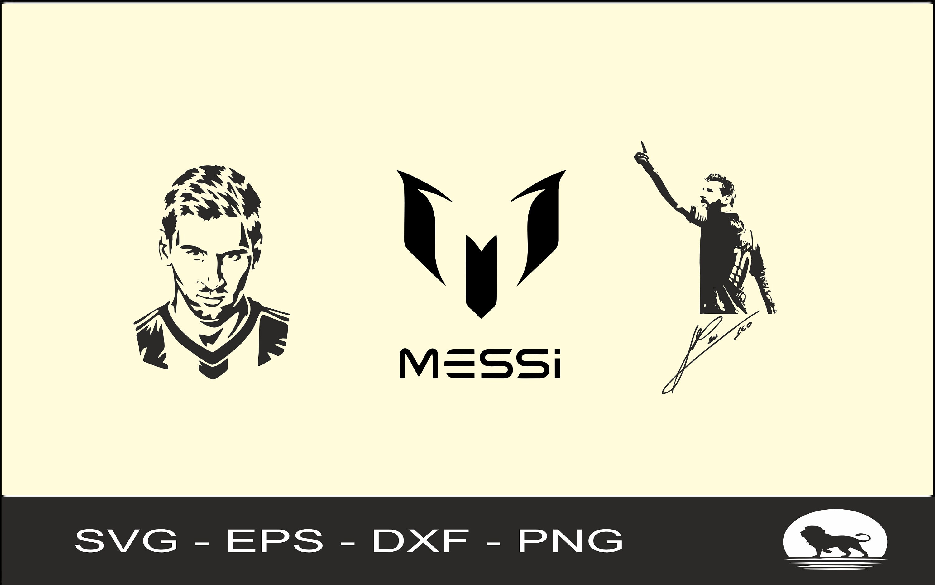 Messi SVG Cutting File Png Eps Dxf Digital Clipart Great - Etsy