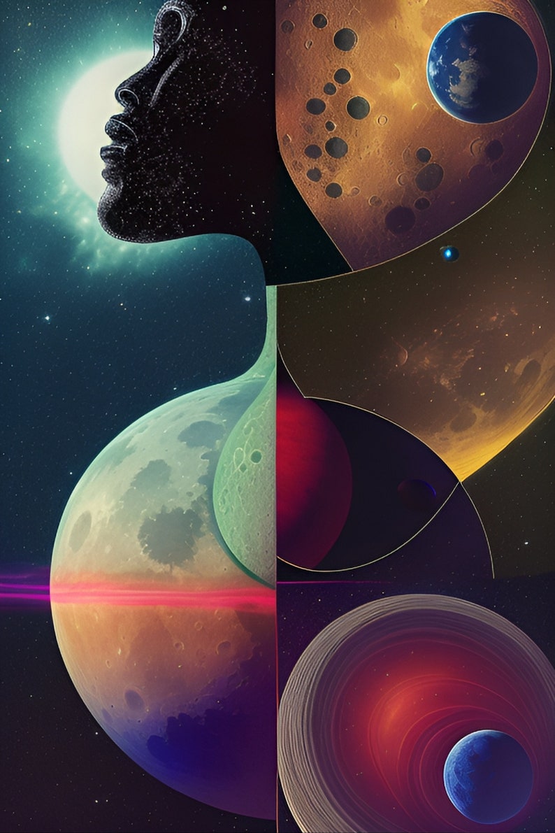 Digital Space Layered Art / Digital File for Instant Download ...