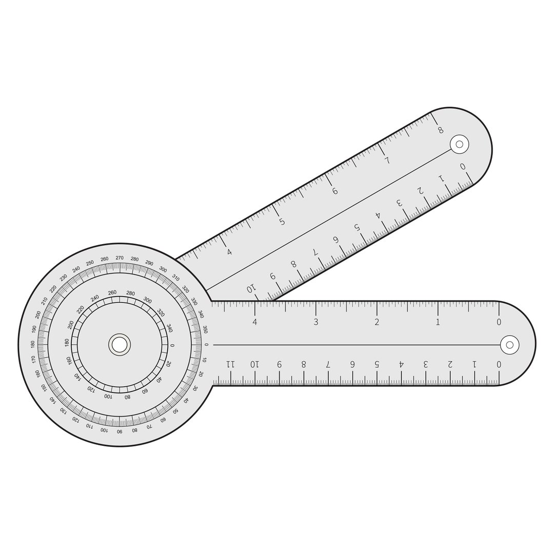 Goniometer Instrument Vector Measures an Angle or Allows an Object to ...