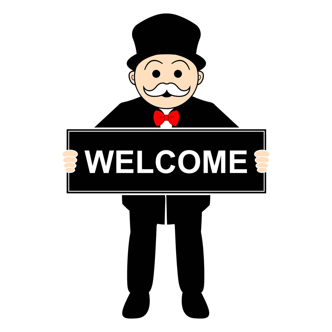 Funny Cartoon Mustache Uncle Monopoly Character Vector Illustration - Etsy