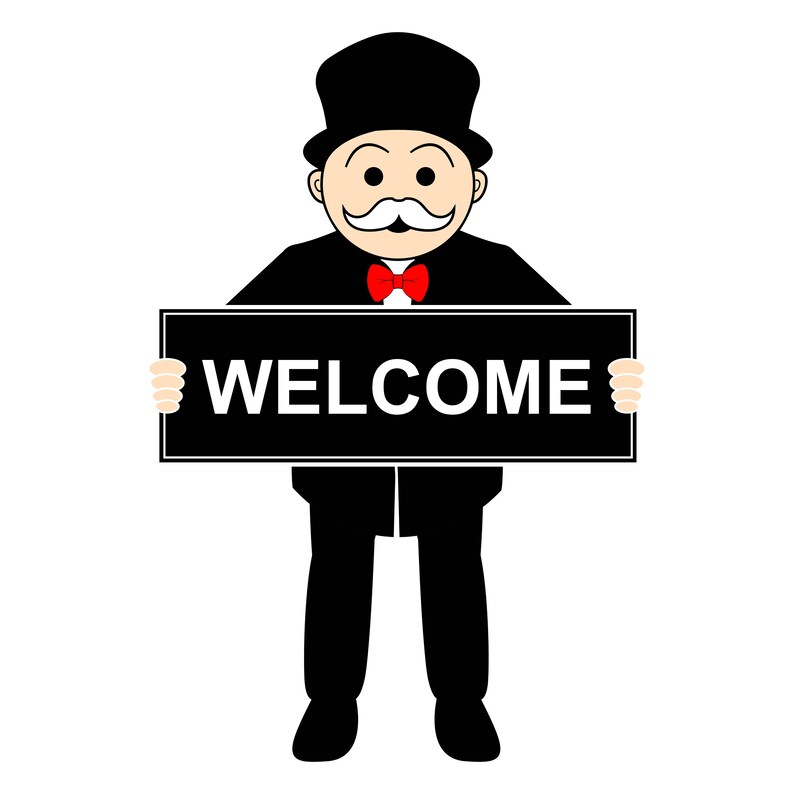 Funny Cartoon Mustache Uncle Monopoly Character Vector Illustration - Etsy