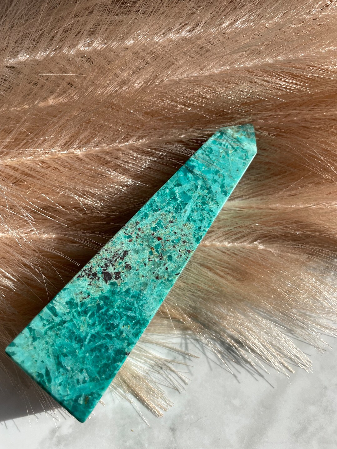 Stunning Peruvian Turquoise Tower, Polished Natural Turquoise Tower ...