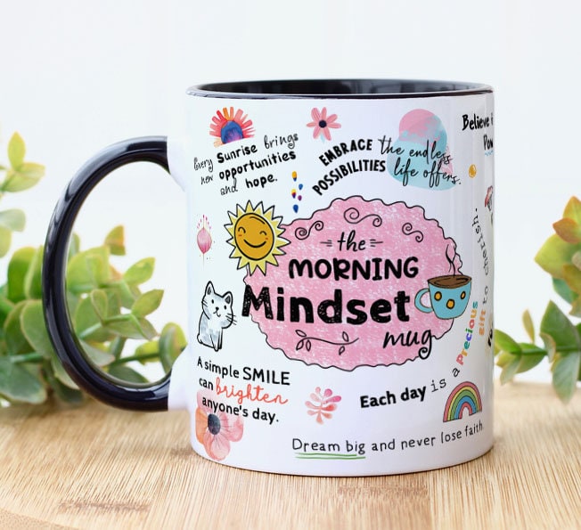 Morning Mindset Mug, Positivity Mug, Daily Affirmation Mug, Positive ...