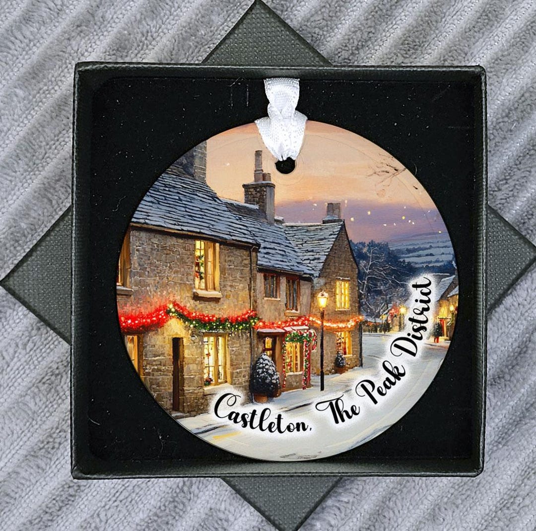 Personalised Castleton, the Peak District Christmas Decoration ...