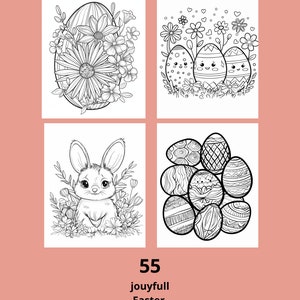 Easter Coloring Pages Spring Coloring Pages Flower, Easter Bunny and ...