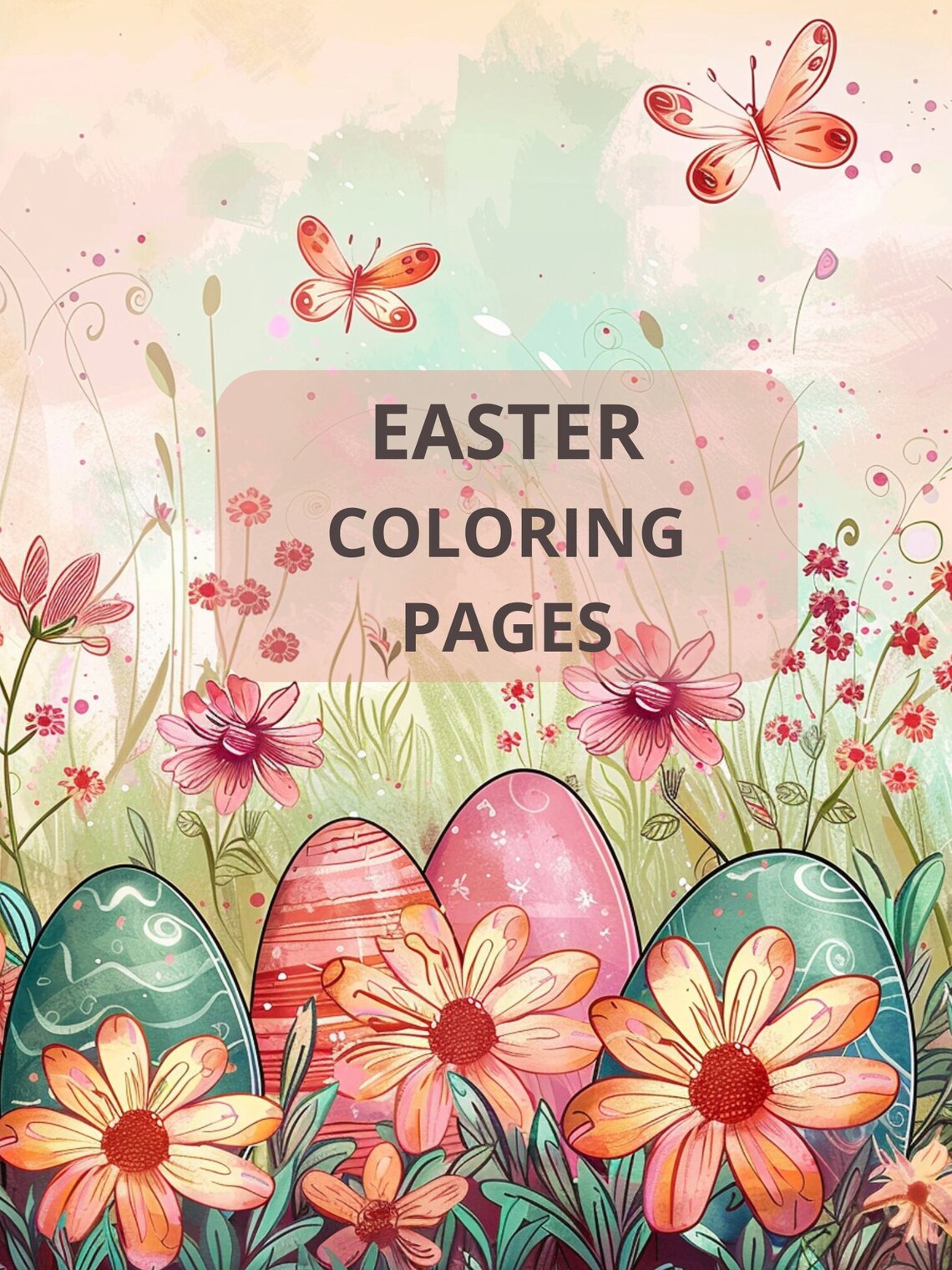 Easter Coloring Pages Spring Coloring Pages Flower, Easter Bunny and ...
