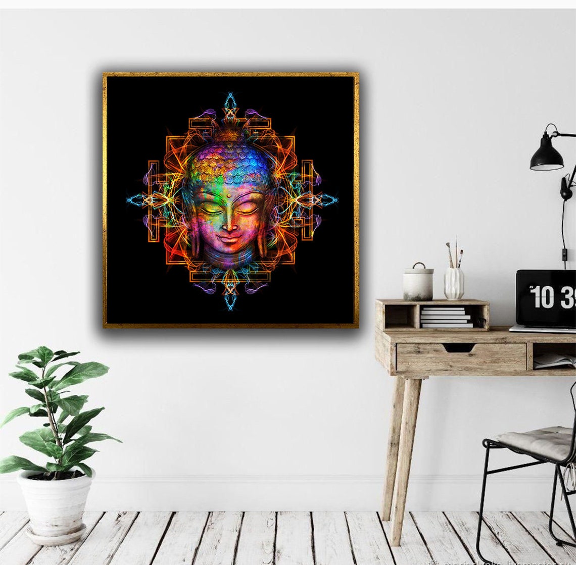 Buddha Canvas, Asian Wall Art, Buddha Wall Art, Meditation Canvas ...