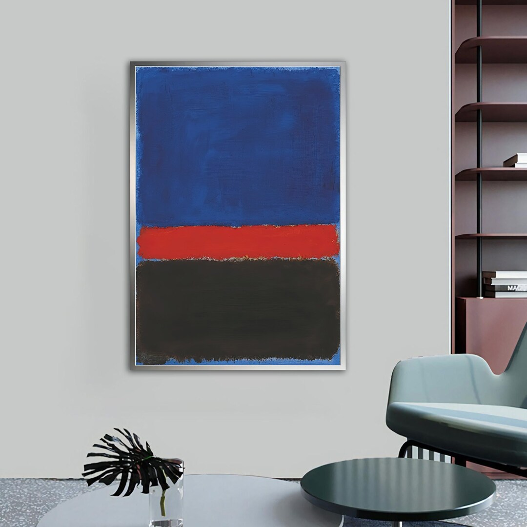 Mark Rothko Blue Red Black Canvas, Colorful Mix Rothko Art,mark Rothko ...