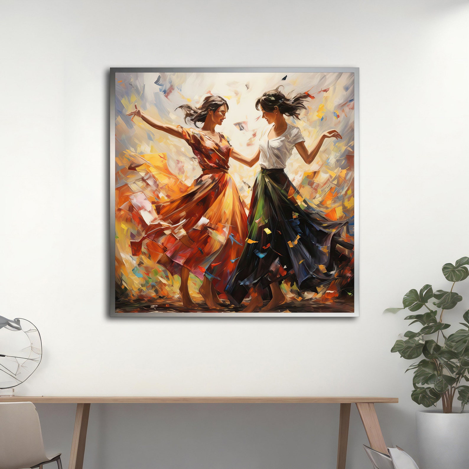 The Dance Canvas Painting, Dancing Girls Poster, Home Decor, Office ...
