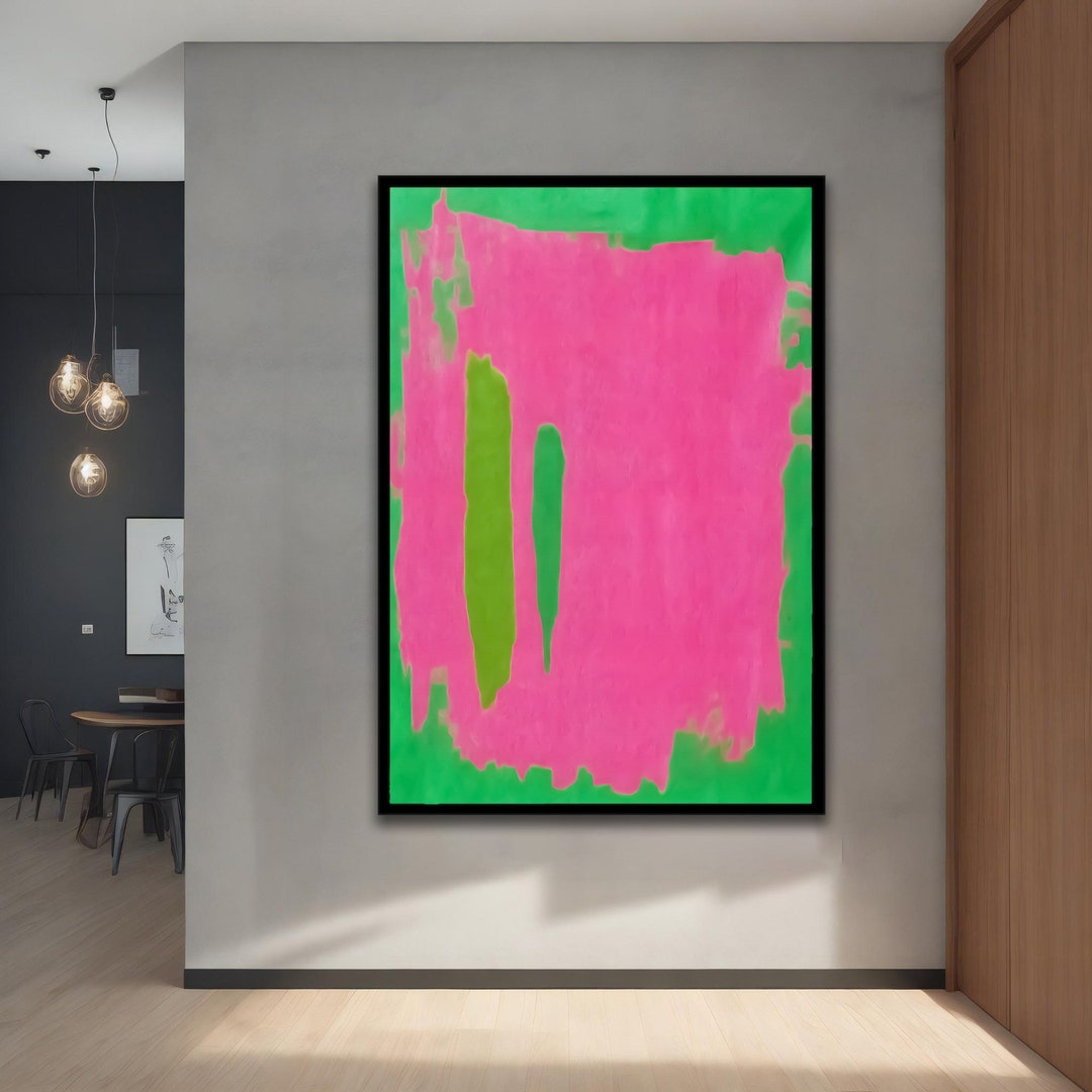 Mark Rothko Green and Pink Canvas, Colorful Mix Rothko Art,mark Rothko ...