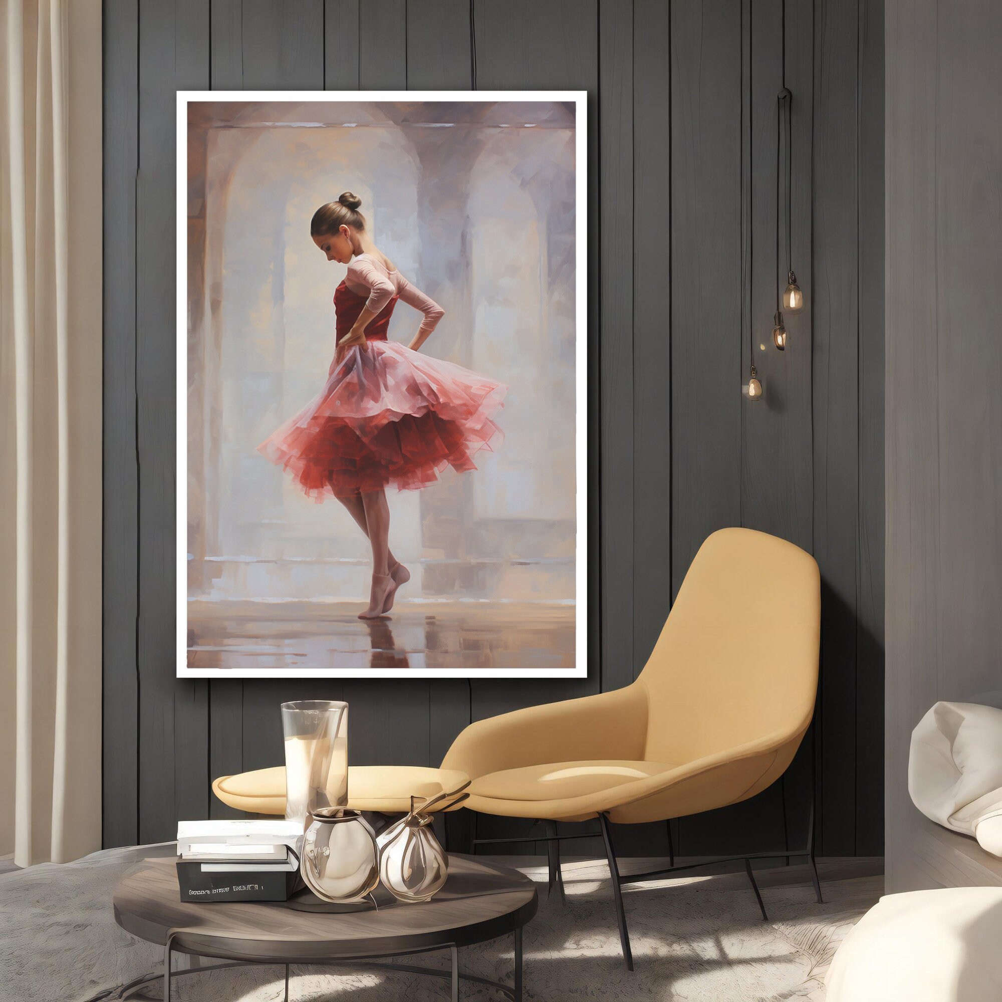 Ballerina Canvas Painting, Dance Poster, With Different Frame Options for Your Home and Office ...