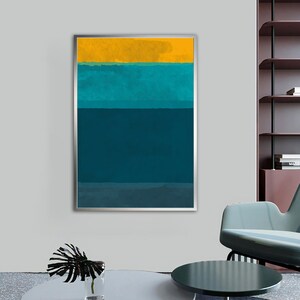 Mark Rothko Yellow,turquoise Canvas, Colorful Mix Rothko Art, Mark ...