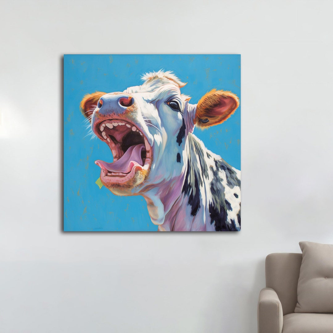Cow Canvas, the Cow That Brayed Painting, Canvas Print - Etsy