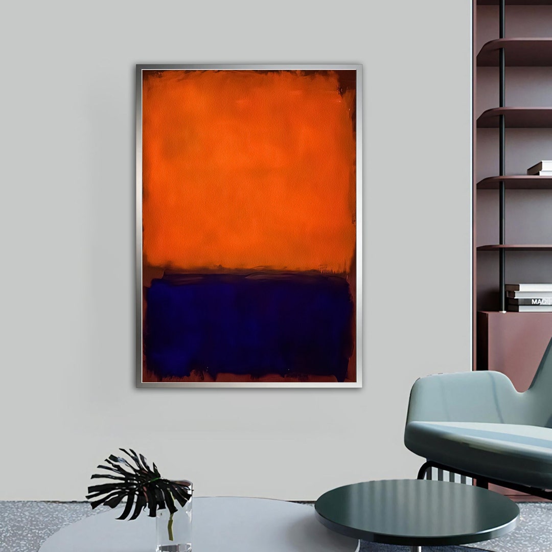 Mark Rothko Red Dark Blue Canvas, Colorful Mix Rothko Art,mark Rothko ...