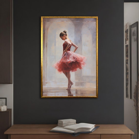 Ballerina Canvas Painting Dance Poster With Different Frame Options for Your Home and Office Modern Decor Ideas Etsy