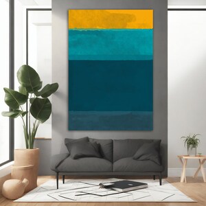 Mark Rothko Yellow,turquoise Canvas, Colorful Mix Rothko Art, Mark ...