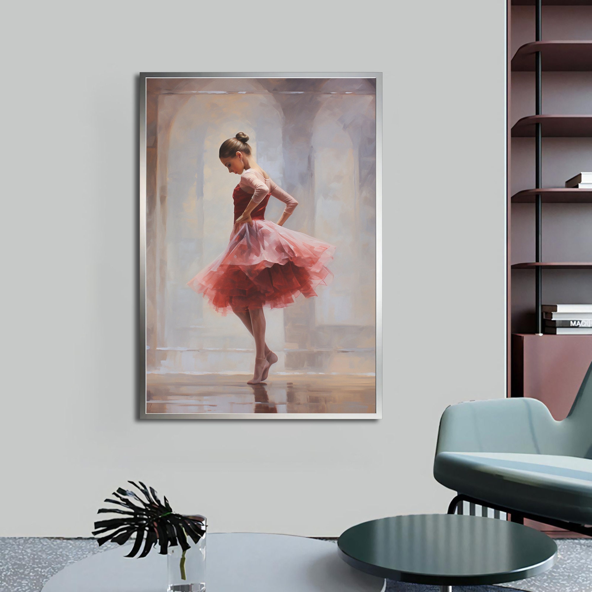 Ballerina Canvas Painting, Dance Poster, With Different Frame Options for Your Home and Office ...